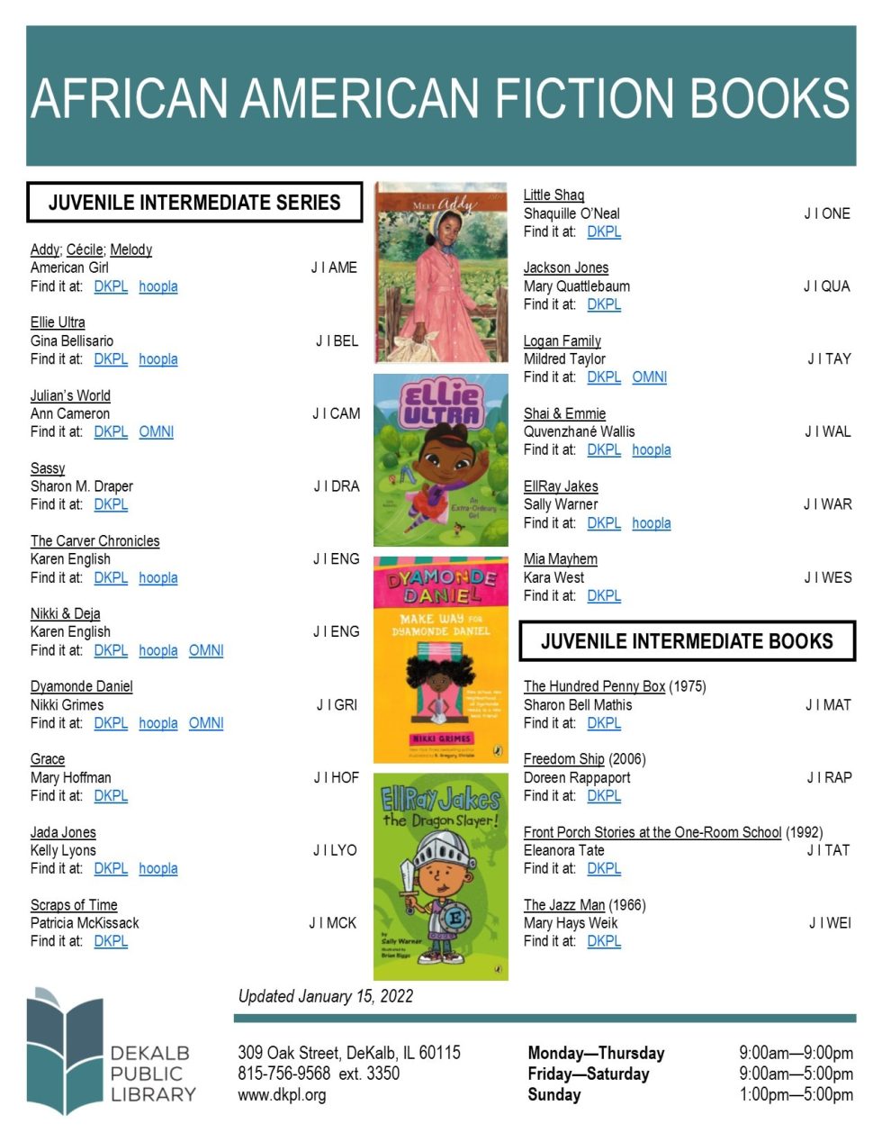 Children's Books for Black History Month - DeKalb Public Library