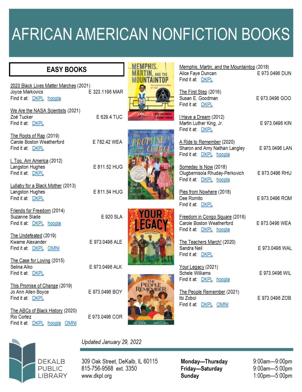 Children's Books for Black History Month - DeKalb Public Library